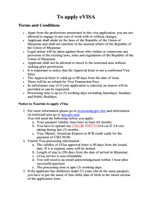 Fillable Online To apply eVISA Fax Email Print - pdfFiller