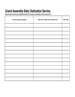 Fillable Online grandreg iliorg Rainbow Baby Dedication Form.xlsx ...