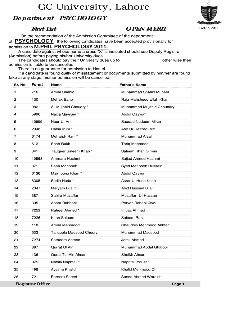 Fillable Online First List Fax Email Print - pdfFiller