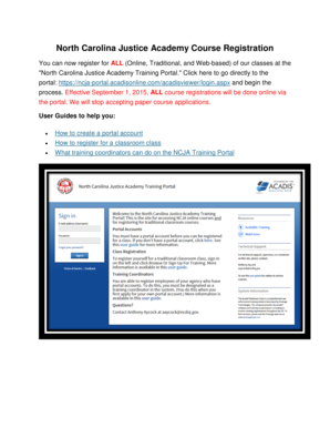 Fillable Online Revised May NC Justice Academy Course Application Fax ...