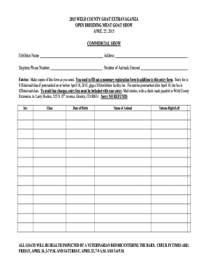 Fillable Online co weld co Commercial Breeding Meat Goat Show Entry ...
