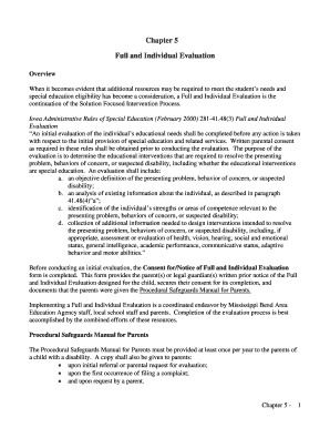 Fillable Online mbaea Chapter 5 Full and Individual Evaluation ...