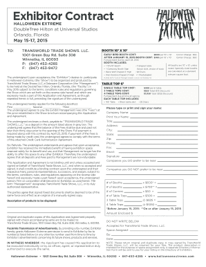 Fillable Online Download the Exhibitor Contract & Credit Card Form PDF ...