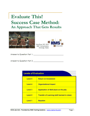Fillable Online Evaluate This Success Case Method An Approach That Gets ...