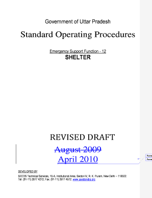 Fillable Online upsdma up nic Government of Uttar Pradesh Standard ...