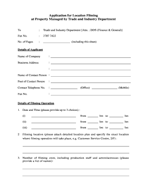 Fillable Online Location Form Fax Email Print - pdfFiller