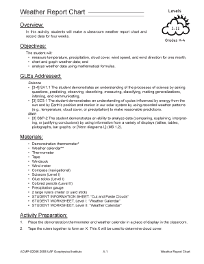 Fillable Online Weather Report Chart Levels - Arctic Climate Modeling ...