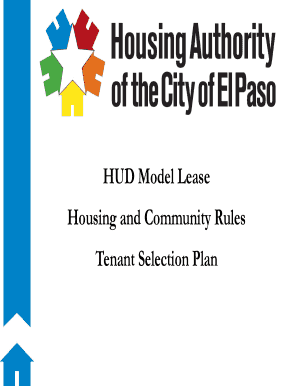 Fillable Online HUD Model Lease Fax Email Print - pdfFiller
