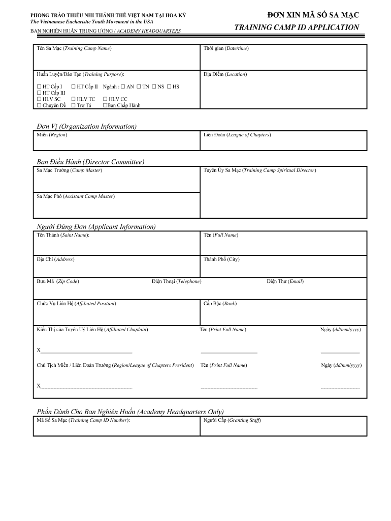 Fillable Online tntt PHONG TRO THIU NHI THNH TH VIT NAM TI HOA K Fax ...