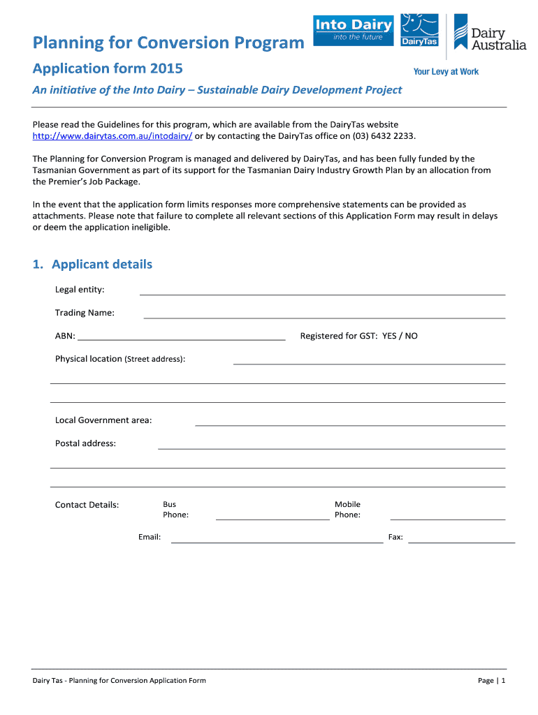Fillable Online Planning for Conversion Program Fax Email Print - pdfFiller