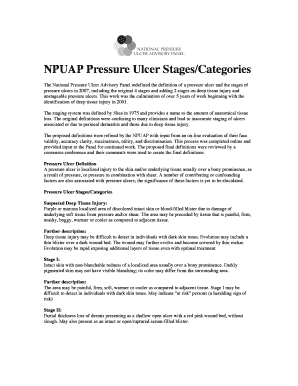Fillable Online NPUAP Pressure Ulcer Stages/Categories Fax Email Print ...