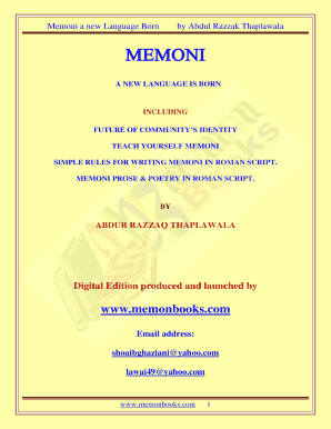 Learn Memoni - Fill Online, Printable, Fillable, Blank | pdfFiller