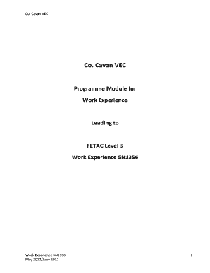 Fillable Online cavanadulteducation FETAC Level 5 Fax Email Print ...