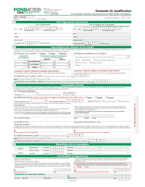 Remplissable En Ligne Demande de modification - Fondaction Fax Email ...