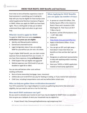 Fillable Online KNOW YOUR RIGHTS: SNAP Benefits and Food Access Fax ...