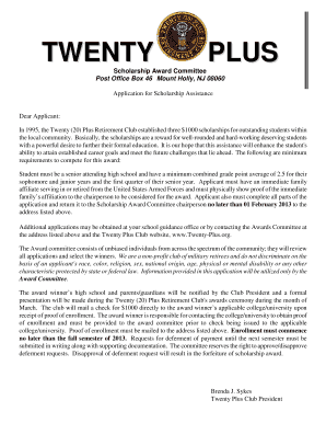 Fillable Online twenty-plus TWENTY - PLUS - twenty-plus Fax Email Print ...