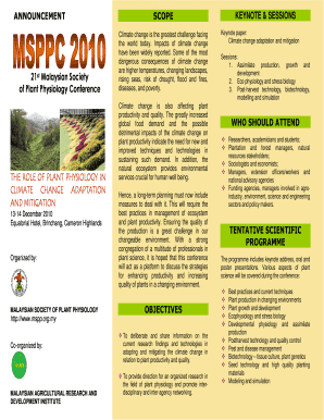 Fillable Online mspp org ANNOUNCEMENT SCOPE KEYNOTE amp SESSIONS Fax Email Print - pdfFiller