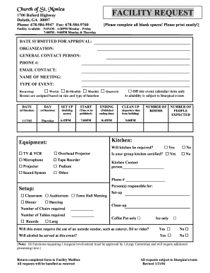 Fillable Online Facility Request form 2004doc Fax Email Print - pdfFiller