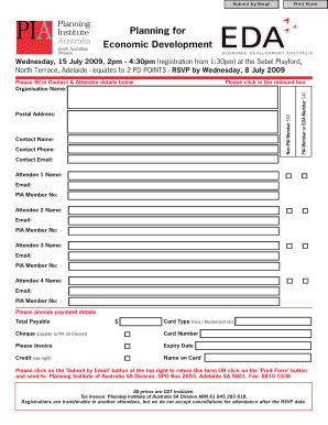 Fillable Online sapo org Planning For Economic Development Registration Form Fax Email Print ...