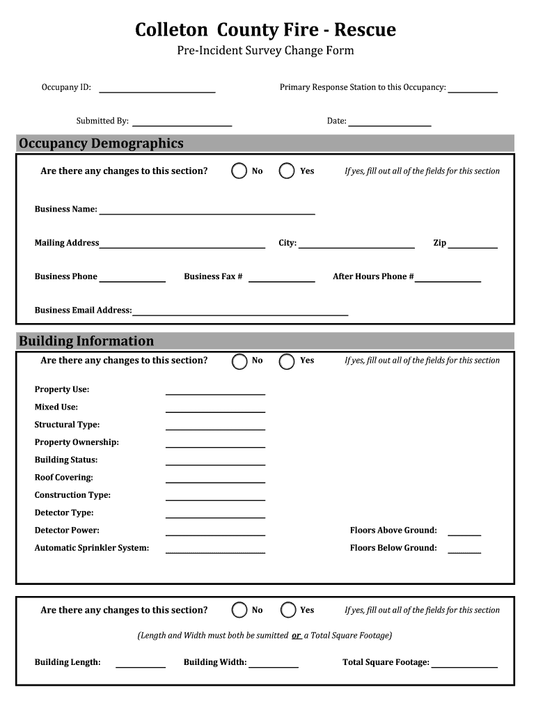 Pre Fire Planning Template Pre Fire Planning Template