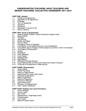 Fillable Online kindergartentaranaki co Kindergarten Teachers Head ...