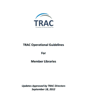 Fillable Online TRAC Operational Guidelines For Member Libraries ...