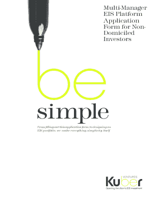 Fillable Online Multi-Manager EIS Platform Application Form for ...