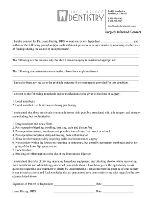 Fillable Online Oral Surgery Consent Form Fax Email Print - pdfFiller