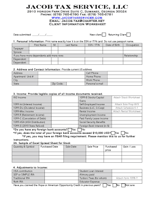 Fillable Online Client_information_form_r3 Fax Email Print - pdfFiller