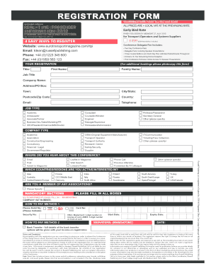 Fillable Online CONFERENCE RATE PLEASE TICK RELEVANT BOXES Fax Email ...