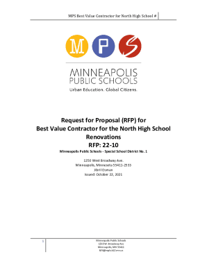 Fillable Online Request for Proposal (RFP) for Best Value Contractor for the North ... Fax Email ...