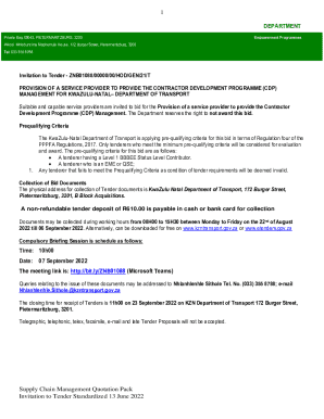 Fillable Online Invitation to Tender - ZNB01088/00000/00/HOD/GEN/21/T ...
