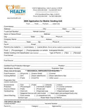 Fillable Online Fillable Online food permit kane county form Fax Email ...