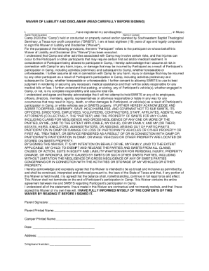 Fillable Online release of liability, waiver of claims - Dundas Valley ...