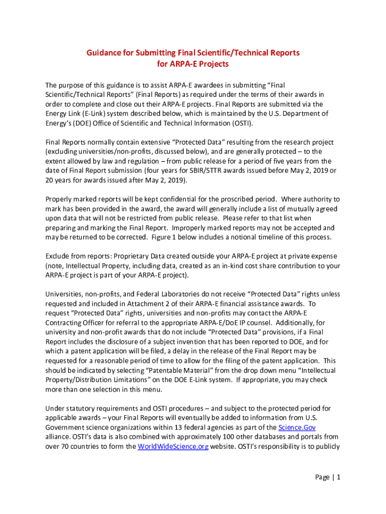 Fillable Online Technical report template 01 - Guidance for Submitting ...