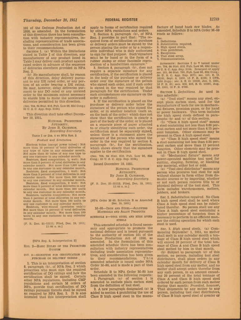 Fillable Online 50 USC 4511: Priority in contracts and orders - U.S ...