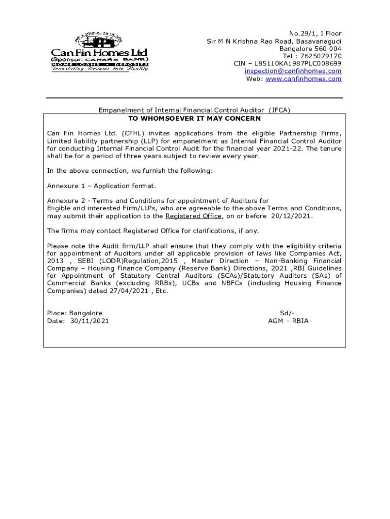 Fillable Online ICAI releases revised guidance on Internal Financial ...