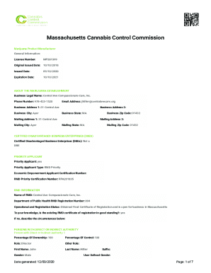 Fillable Online Central Ave Compassionate Care, Inc.MP281399 Fax Email ...