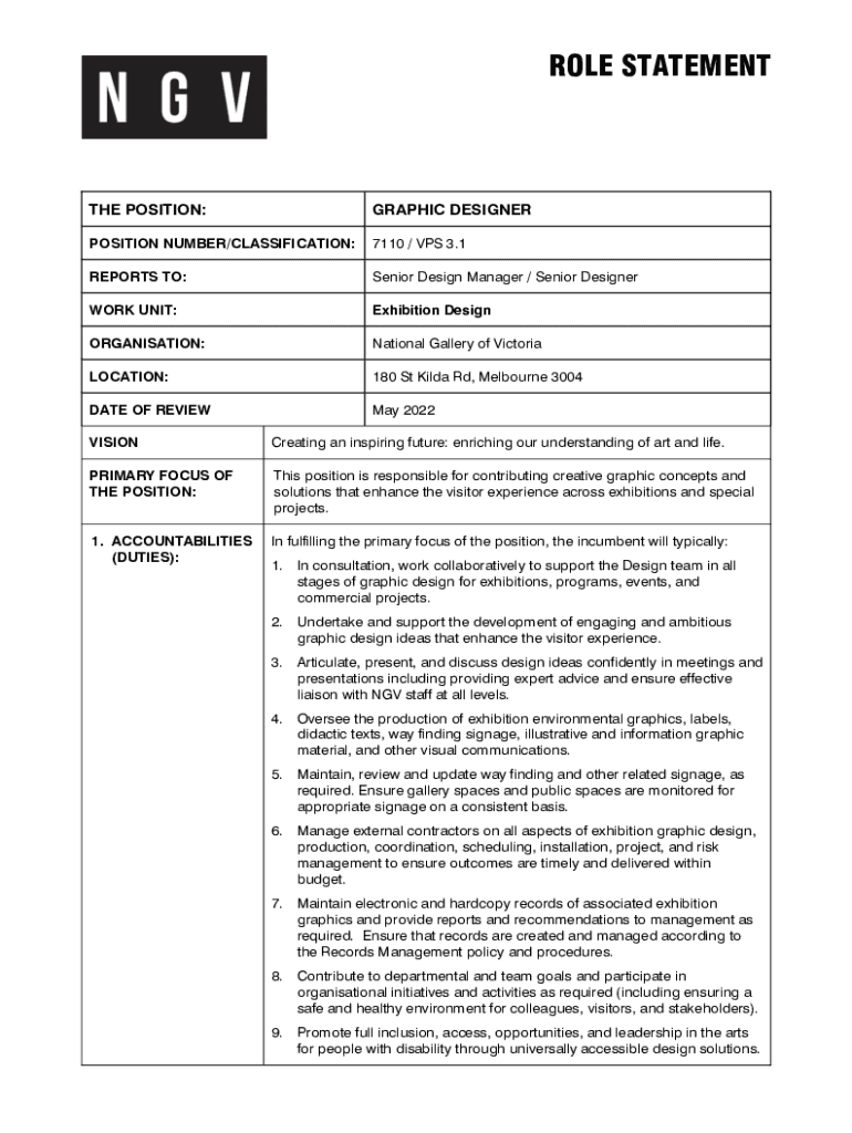 Fillable Online Graphic Designer - 7110. Exhibition Graphic Designer - 6726 Fax Email Print ...