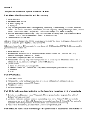 Fillable Online MGN 662 (M) Annex II Template for emissions reports ...