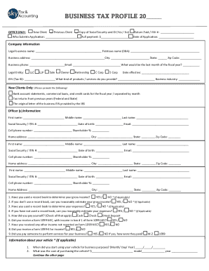 Fillable Online CLIENT INFORMATION WORKSHEET FOR TAX YEAR 20 Fax Email ...