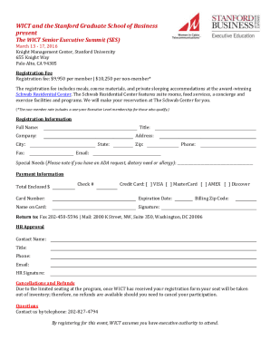 Fillable Online Stanford Executive Program: Be a Leader Who Matters Fax ...