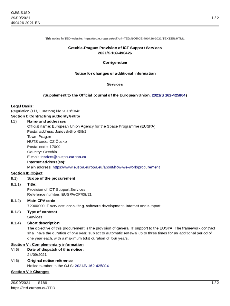 Fillable Online OJ/S S189 Fax Email Print - pdfFiller