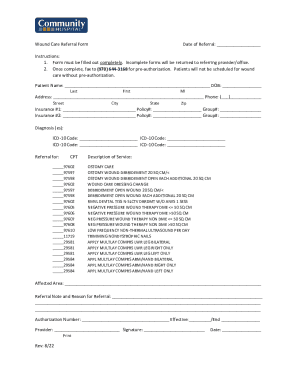 Fillable Online Wound Care Referral Form v9.15.22 Fax Email Print ...