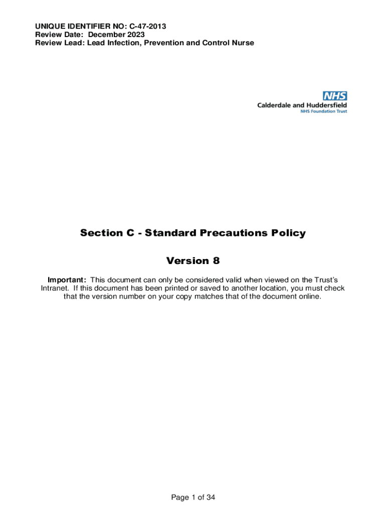 Fillable Online Standard Precautions for All Patient CareBasicsCDC Fax ...