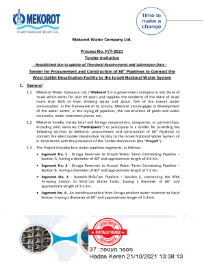 Fillable Online . Tender for Procurement and Construction of 80 ...