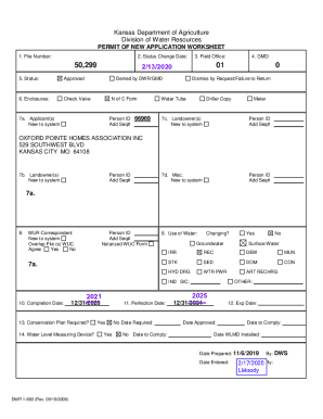 Fillable Online PERMIT OF NEW APPLICATION WORKSHEET Fax Email Print ...