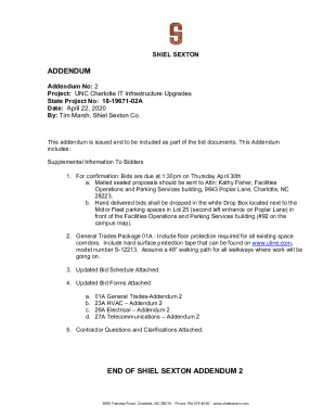 Fillable Online UNCC IT Infrastructure Upgrade Addendum 2.pdf Fax Email ...