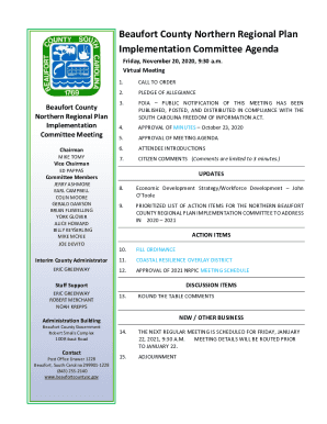 Fillable Online Beaufort County Northern Regional Plan Implementation ... Fax Email Print ...