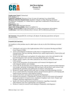 Fillable Online Planner II in Ottawa, ON for City of Ottawa - OPPI ...